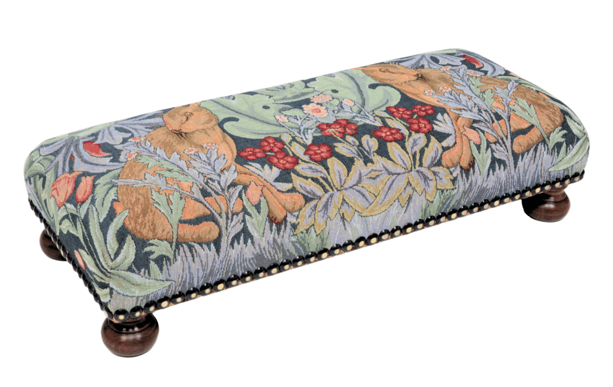 Morris Hares Long Footstool | Upholstered Stools | Hines of Oxford
