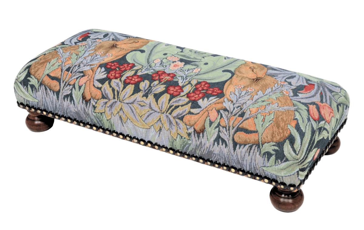 Morris Hares Long Footstool | Upholstered Stools | Hines of Oxford