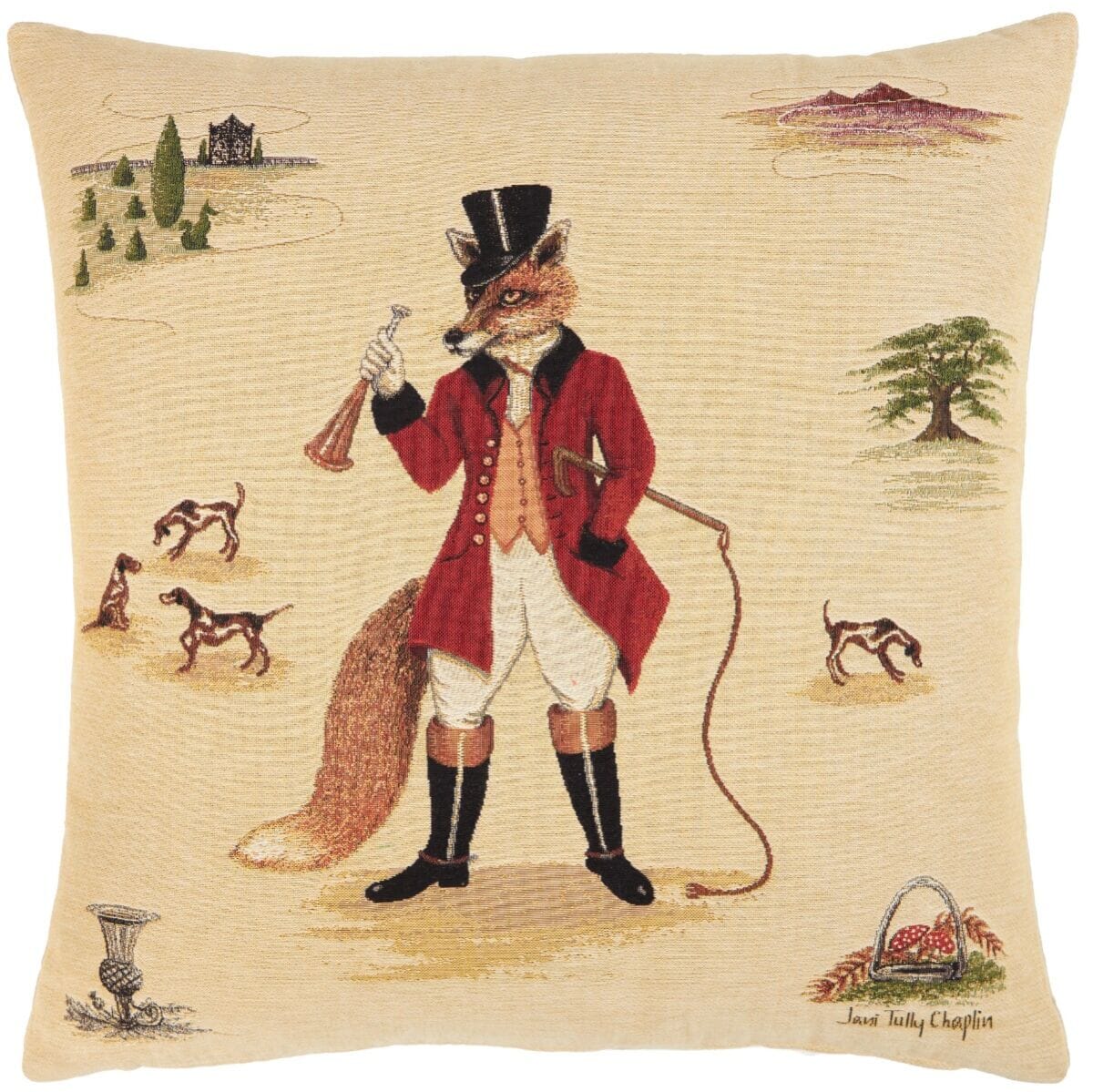The Hon. Freddie Fox Large Tapestry Cushion with Feather Filler ...