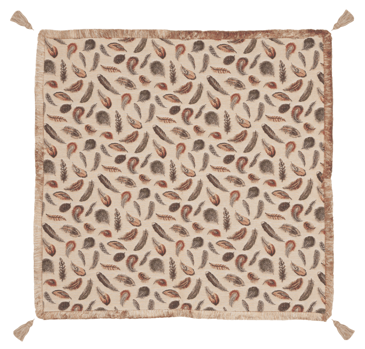 Feathers Tapestry Throw - 140 x 140cm (55" x 55")