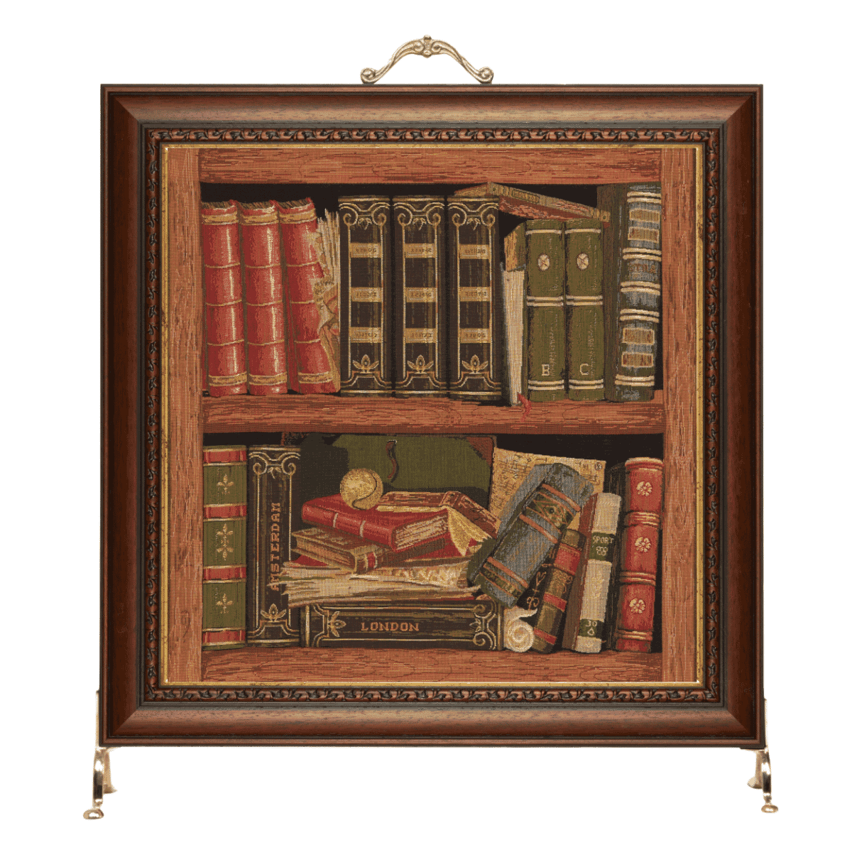 Library Tapestry Firescreen | Tapestry Firescreens | Hines of Oxford